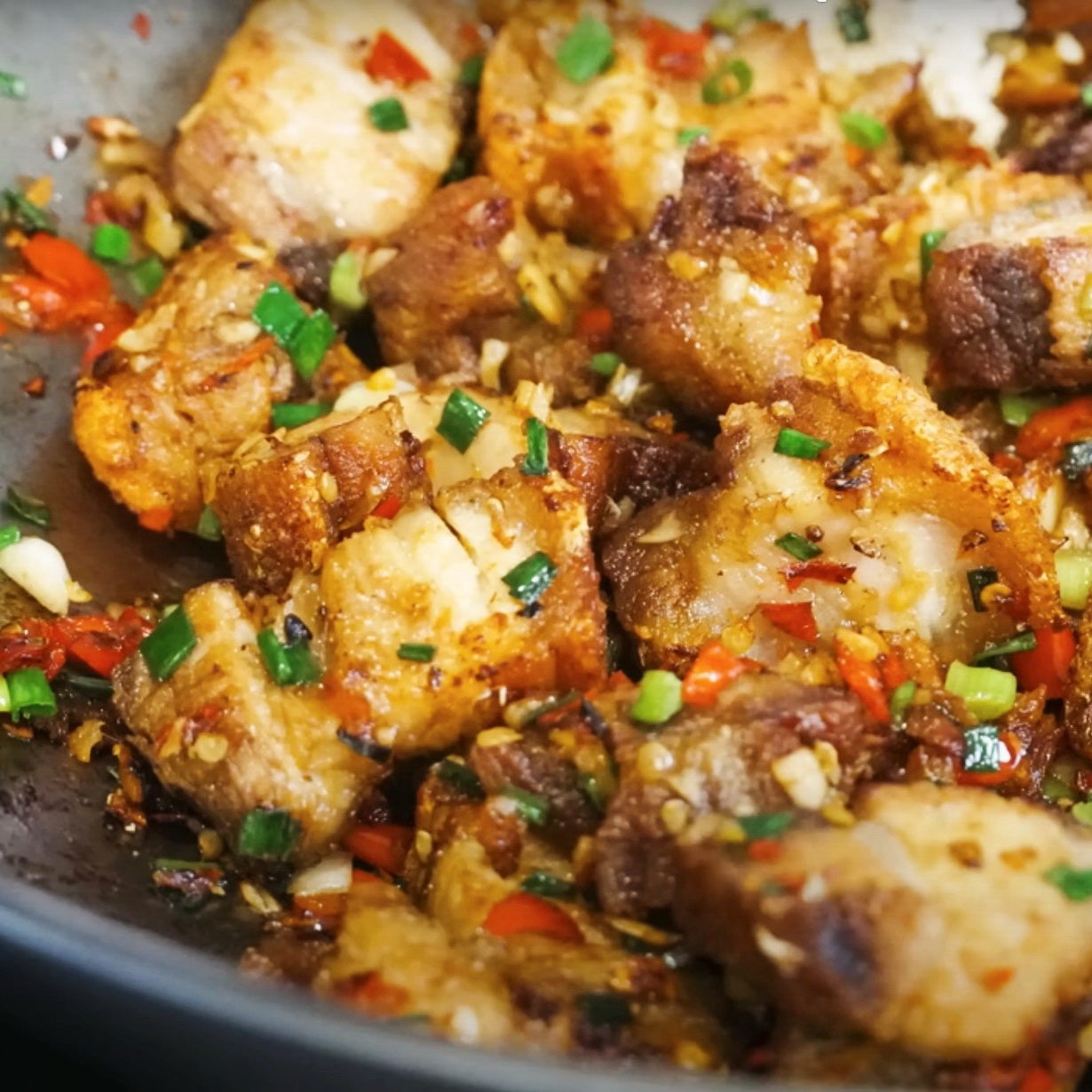 Salt & Pepper Pork Belly w/Rice | Thai Trio